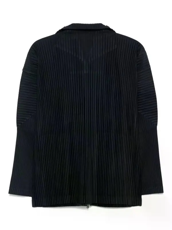 Issey Miyake Pleated Shirt Jacket - Blue