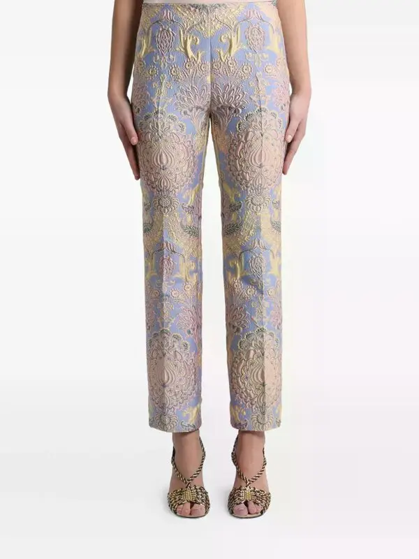 Etro Floral-jacquard Trousers