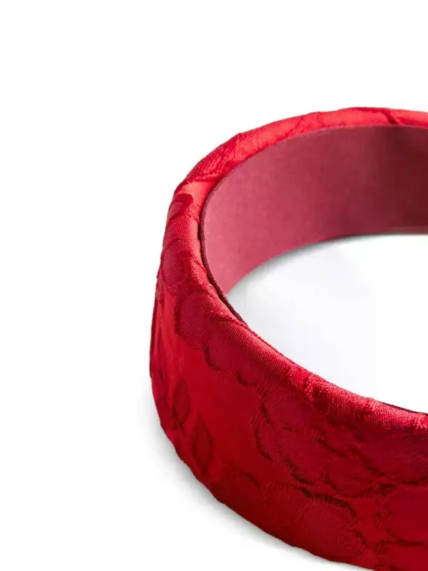 La DoubleJ Floral-jacquard Headband - Red