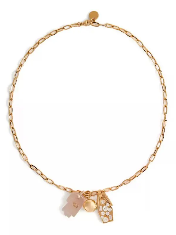 La DoubleJ Angel Charm Necklace - Gold