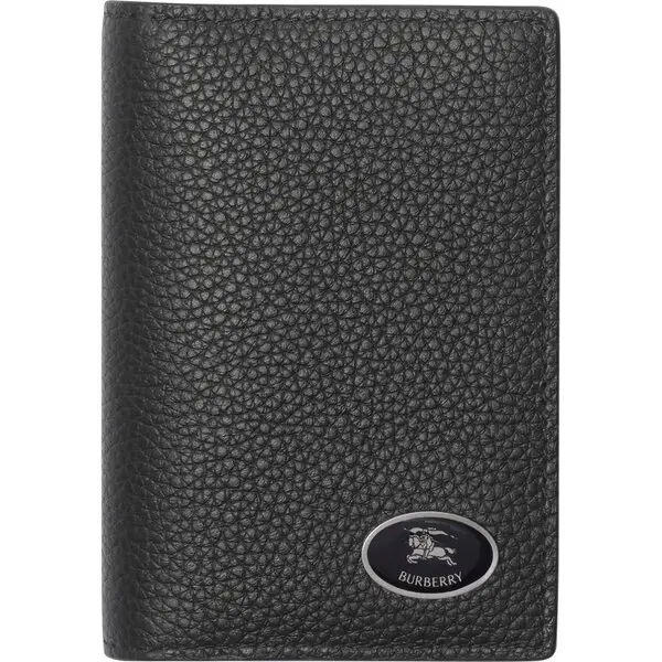 Burberry Knight Stamp Bifold Card Case - Black