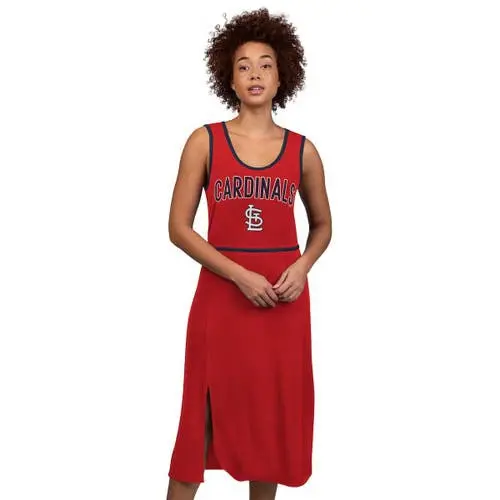 G-III 4HER BY CARL BANKS St. Louis Cardinals Center Field Maxi Dress - Red
