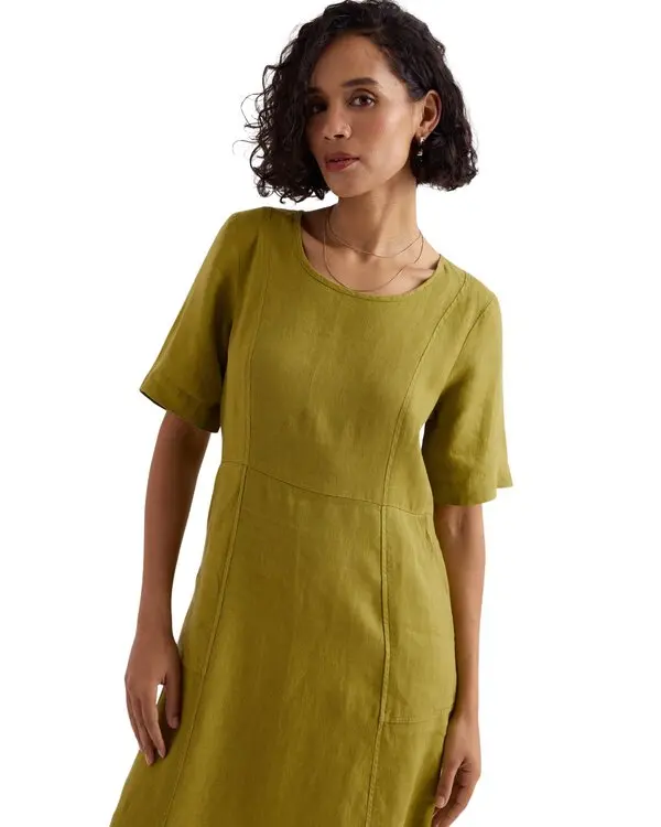 SEASALT CORNWALL Grass Wave Dress - Avocado
