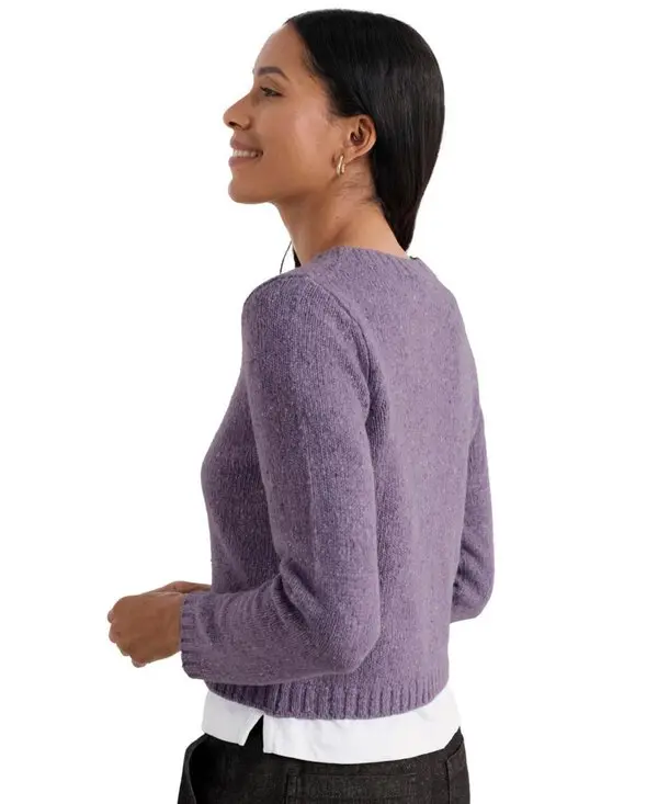 SEASALT CORNWALL Dawson Pick Cardigan - Grape Thistle