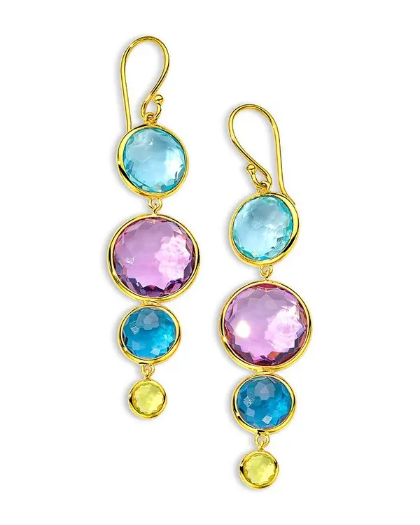 Ippolita 18k Yellow Lollipop Multi Gemstone Drop Earrings - Gold