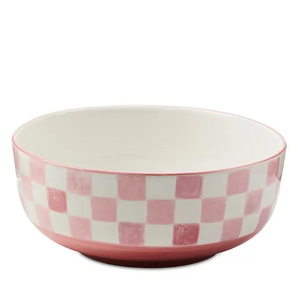 MACKENZIE-CHILDS Check Serving Bowl - Pink