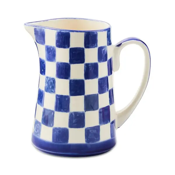 MACKENZIE-CHILDS Check Pitcher - Indigo