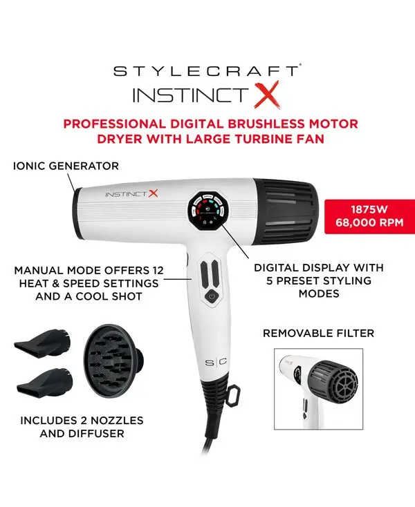 STYLECRAFT Instinct-x Hair Dryer