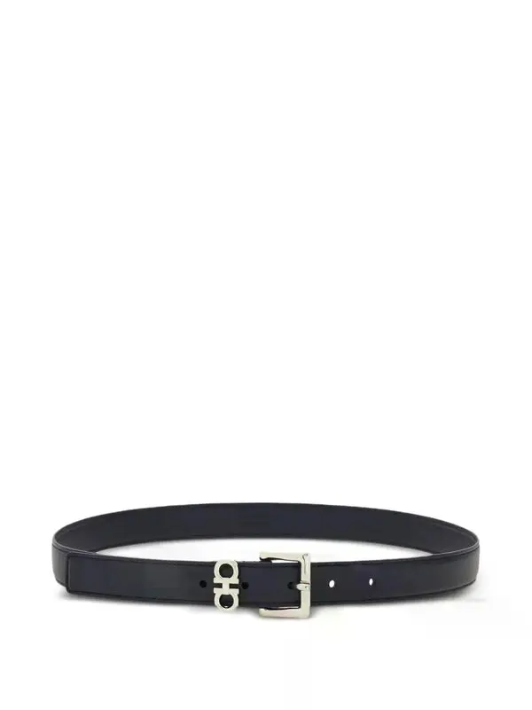 FERRAGAMO Double Gancini Belt - Blue