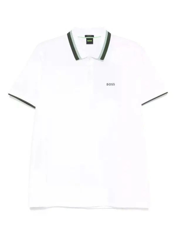 BOSS Cotton Polo Shirt - White