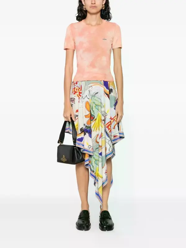 VIVIENNE WESTWOOD Orb-embroidered T-shirt - Orange