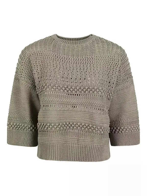 Fabiana Filippi Cropped Open-knit Jumper - Neutrals