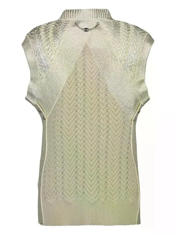 Rabanne Textured-knit Sleeveless Top