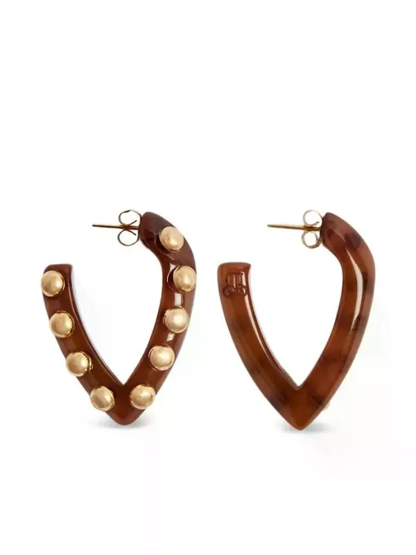 La DoubleJ Mini Dew Earrings - Brown
