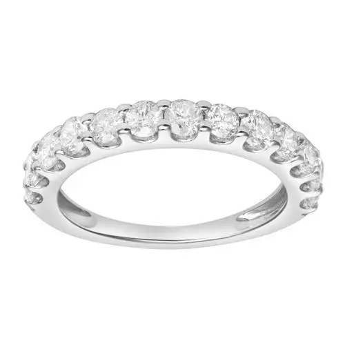 LUVMYJEWELRY Aria 14k Gold Diamond Half Eternity Band Ring - 14k White Gold