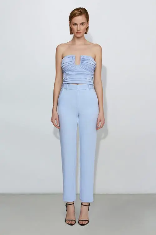ET OCHS Talia Strapless Ruched Top With Cutout