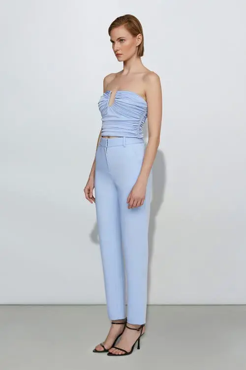 ET OCHS Talia Strapless Ruched Top With Cutout