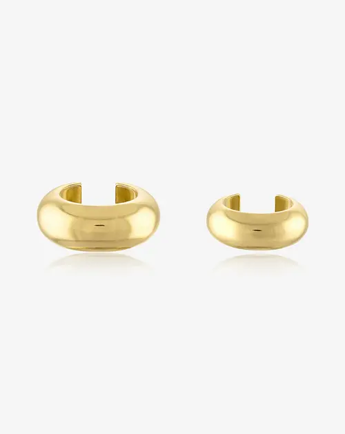 Ben Oni Set Of Polished Ear Cuffs - Gold