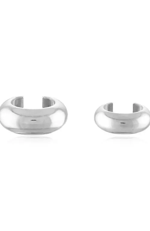 Ben Oni Set Of Polished Ear Cuffs - Silver