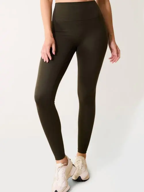LOVALL 7 Revitalise High Waisted Leggings - Deep Olive