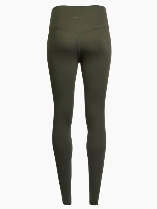 LOVALL 7 Revitalise High Waisted Leggings - Deep Olive