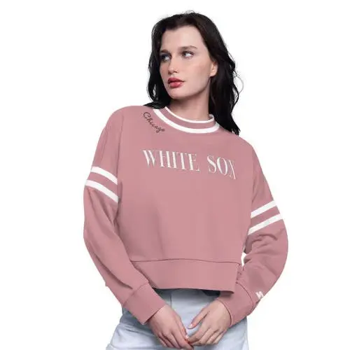 STARTER Chicago White Sox Power Play Cropped Pullover Sweatshirt