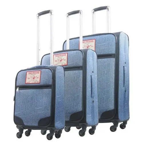 True Religion 3-piece Spinner Luggage Set - Denim
