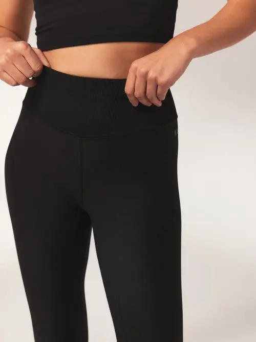 LOVALL Petite Lightweight High Waisted Leggings - Black