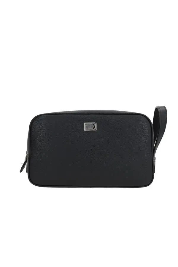 Dolce & Gabbana Grained Leather Beauty Case - Black