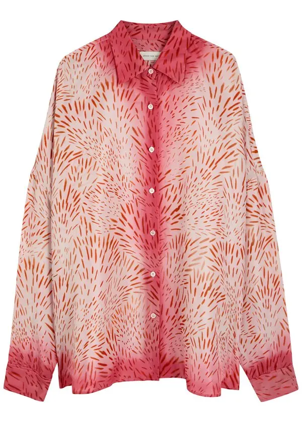 Dries Van Noten Casia Printed Silk Shirt