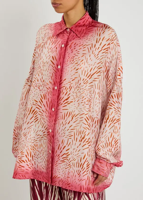 Dries Van Noten Casia Printed Silk Shirt