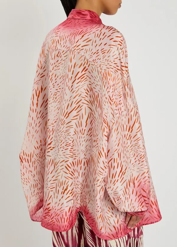 Dries Van Noten Casia Printed Silk Shirt