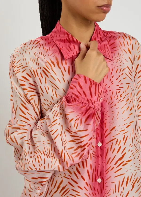 Dries Van Noten Casia Printed Silk Shirt
