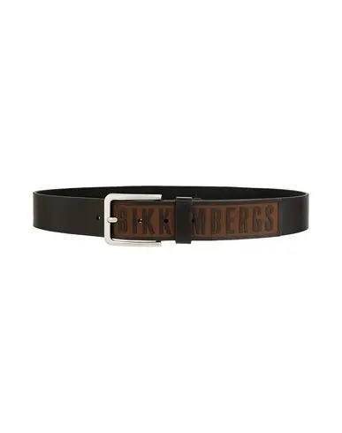BIKKEMBERGS Calfskin Leather Belt - Black