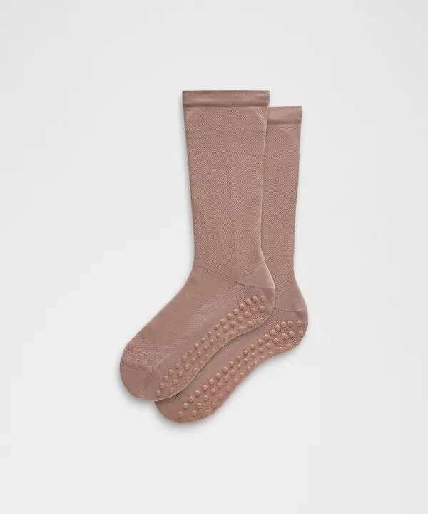 Lululemon Find Your Balance Grip Crew Socks - Twilight Rose