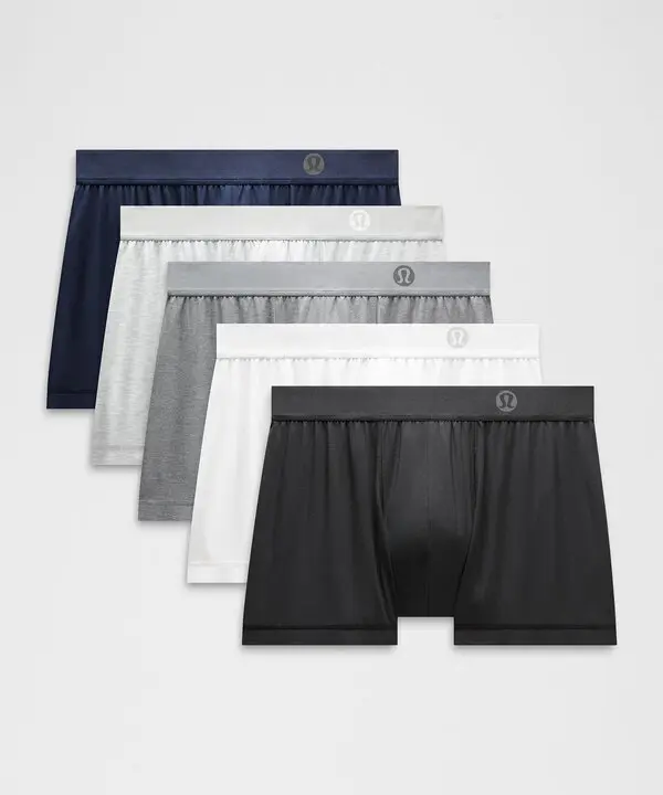 Lululemon Always In Motion Boxer Brief 3 - Black/true Navy/white/heathered Solar Grey/heathered Silver Drop