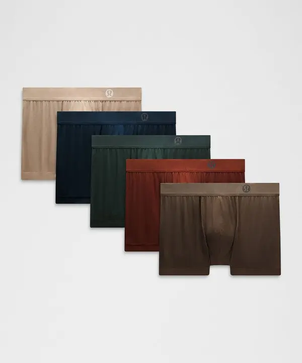 Lululemon Always In Motion Boxer Brief 3 - True Navy/rockwood/rainforest Green/olive Brown/nutmeg