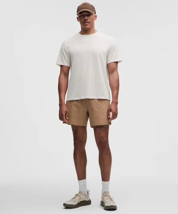 Lululemon Mile Maker Ripstop Linerless Short 6 - Sand