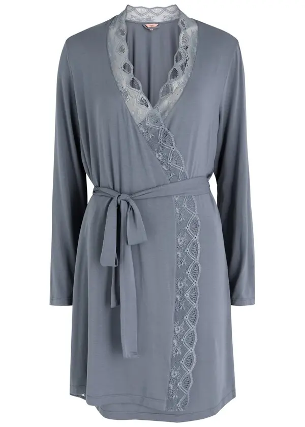 Eberjey Georgina Jersey Robe - Grey