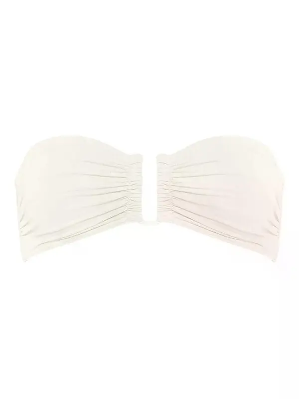 ERES Ruched Bandeau Bikini Top - White