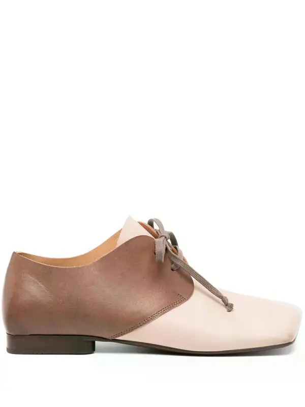 UMA WANG Square-toe Leather Flats