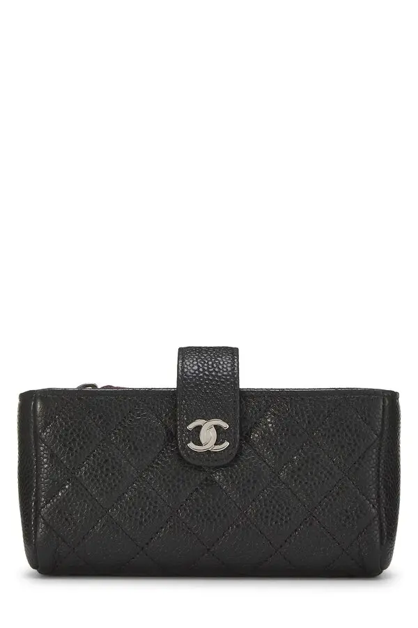 Chanel Caviar Leather Phone Holder - Black