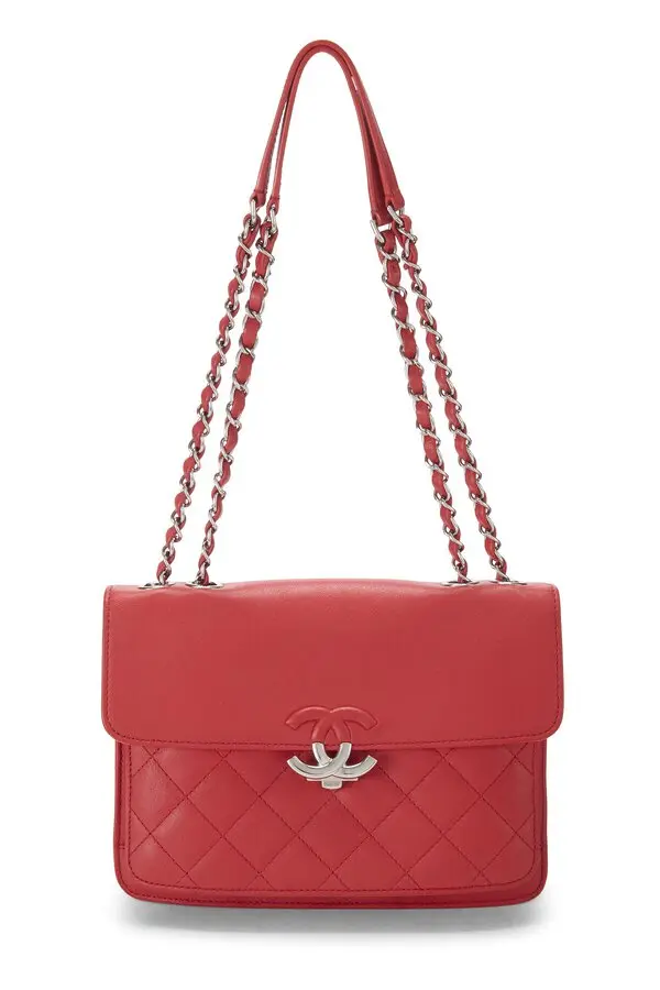 Chanel Calfskin 'cc' Box Flap Bag Large