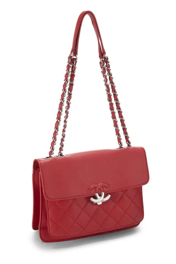 Chanel Calfskin 'cc' Box Flap Bag Large