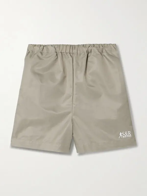 SPORTY & RICH Shell Shorts - Neutrals