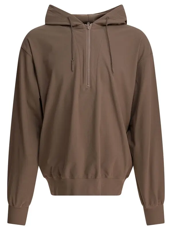 DAIWA PIER39 Half-zip Hoodie - Beige