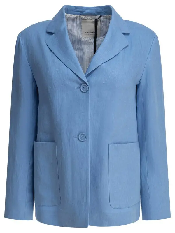 Max Mara Linen Pocketed Blazer