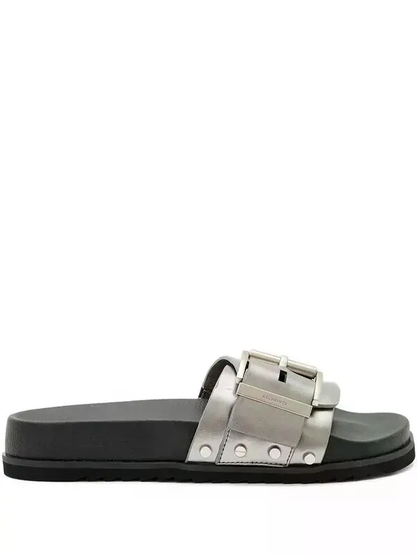 ALLSAINTS Metallic Sandals - Silver