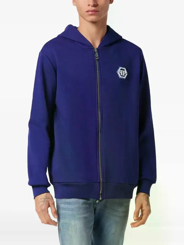 Philipp Plein Zip-up Hoodie - Blue