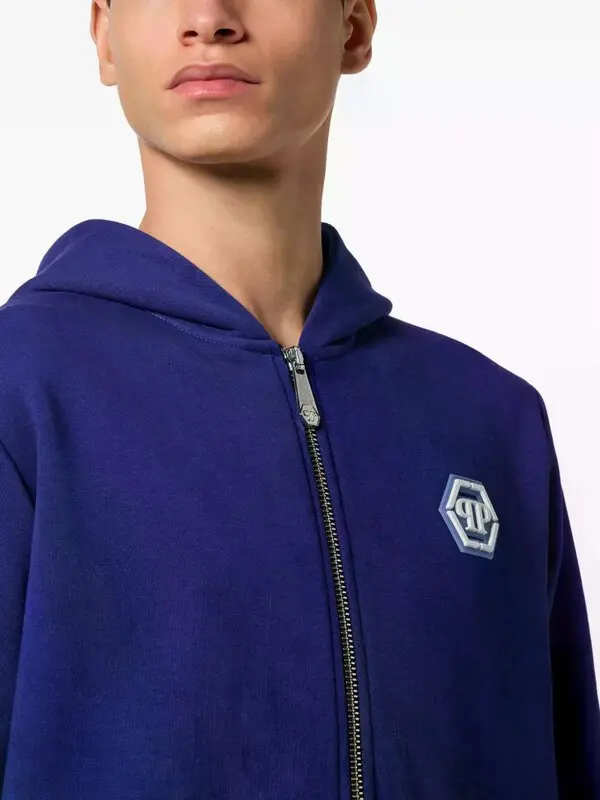 Philipp Plein Zip-up Hoodie - Blue
